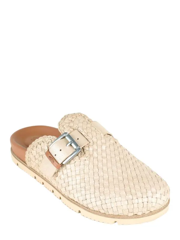 Gentle Souls By Kenneth Cole Brantley Woven Mules - Sand Woven Leather