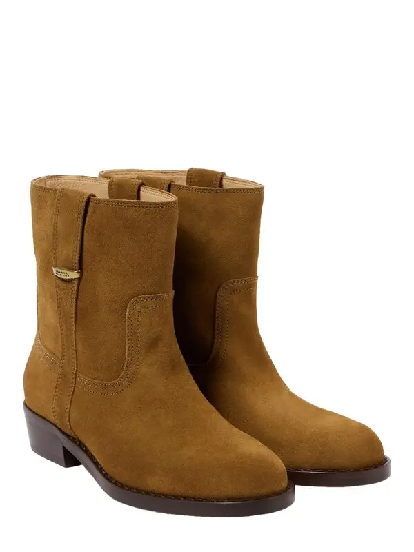 Isabel Marant Étoile Lylie 35 Suede Ankle Boots - Beige