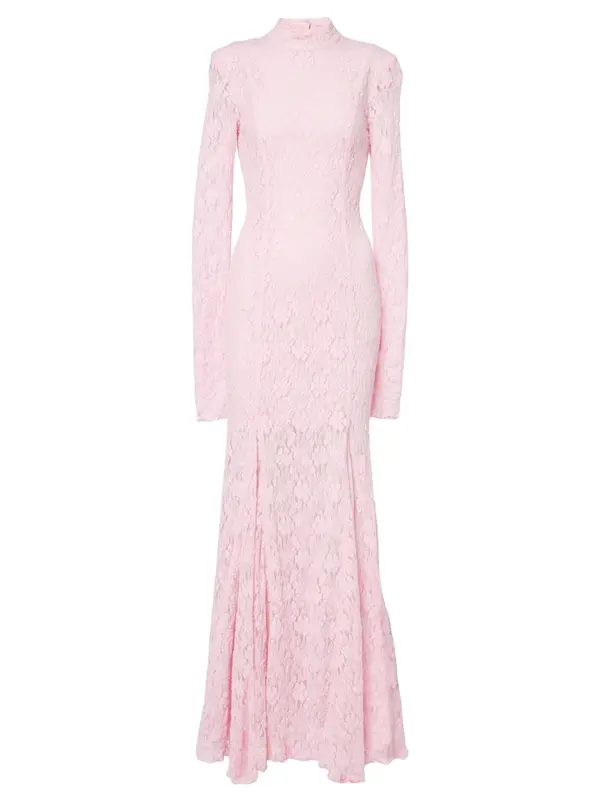 Remain Birger Christensen Lace Maxi Dress - Pink