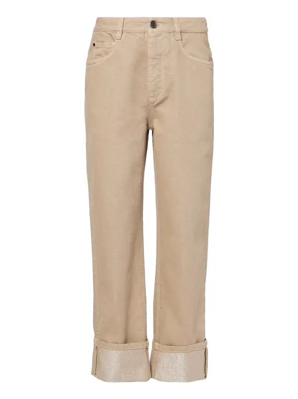 Brunello Cucinelli Mid-rise Straight Jeans - Beige
