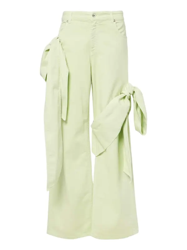Blumarine Draped Straight Jeans - Green