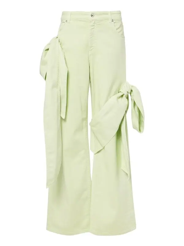 Blumarine Draped Straight Jeans - Green