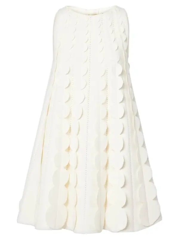 Oscar De La Renta Abstract Brushstroke Midi Dress - White