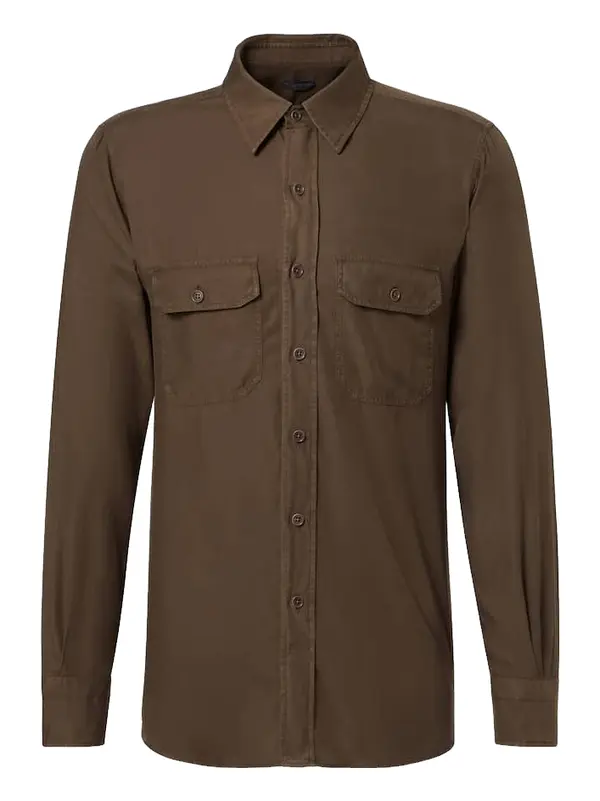 TOM FORD Twill Overshirt - Green