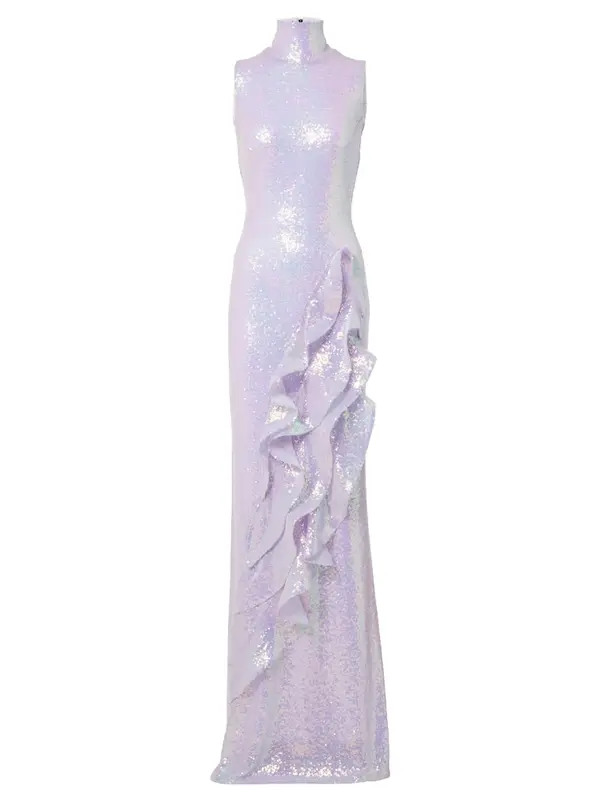 Maticevski Radiella Wave Sequined Gown - Pink