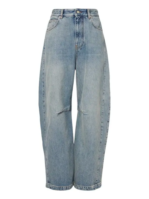 Loewe Anagram Barrel-leg Jeans - Blue