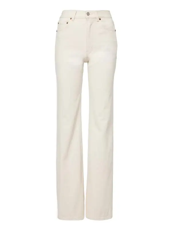 Saint Laurent 70's High-rise Straight Jeans - White