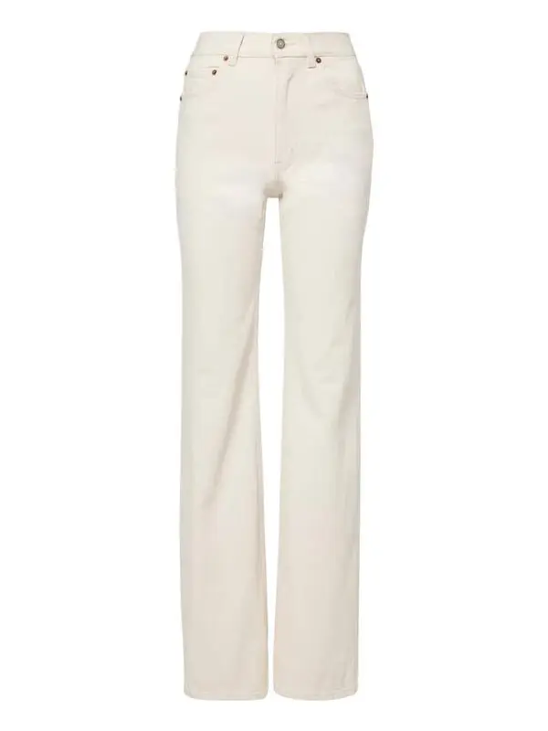 Saint Laurent 70's High-rise Straight Jeans - White