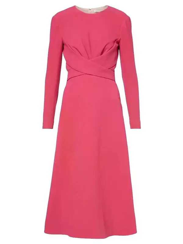 EMILIA WICKSTEAD Elta Crêpe Midi Dress - Red