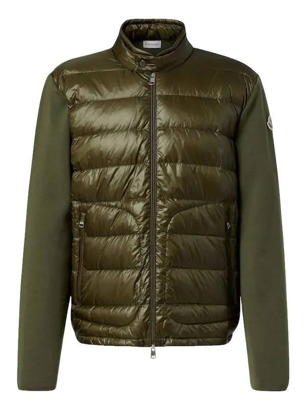 Moncler Archivio Down-paneled Cardigan - Green