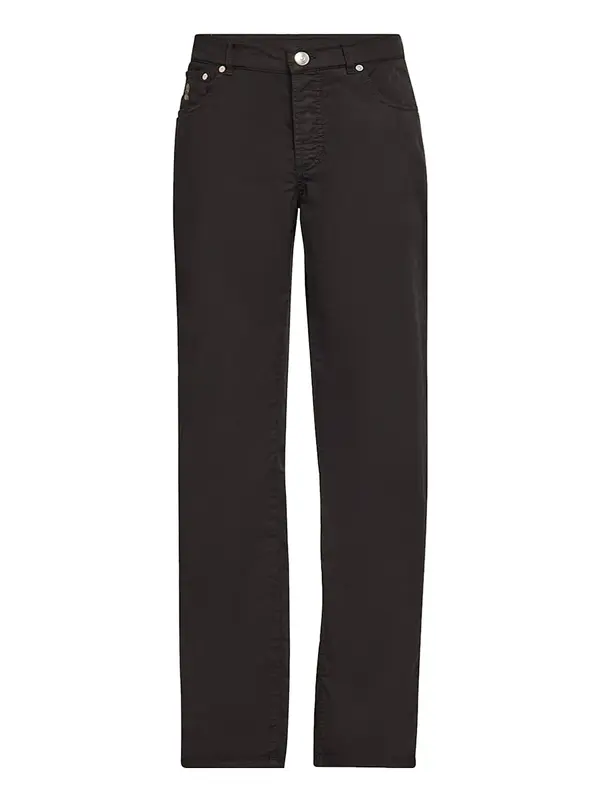 Brunello Cucinelli Slim Five-pocket Pants - Black