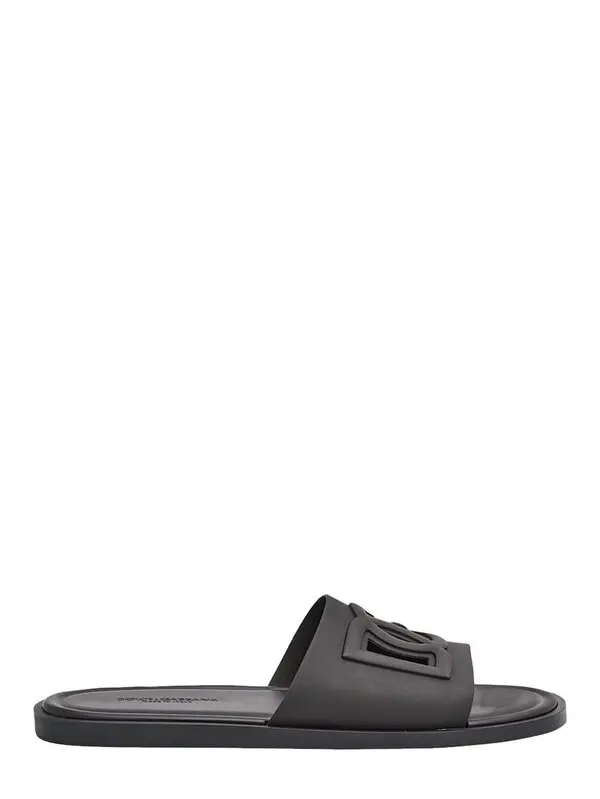 Dolce & Gabbana Rubber Slides - Black