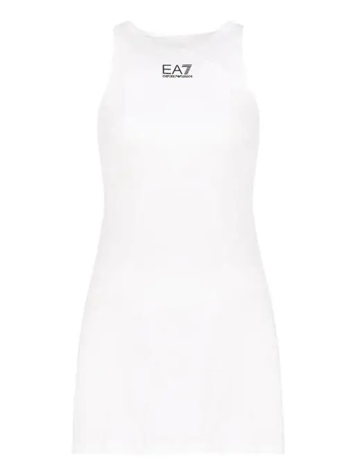 Emporio Armani Tennis Pro Dress In Ventus7 Technical Fabric - White