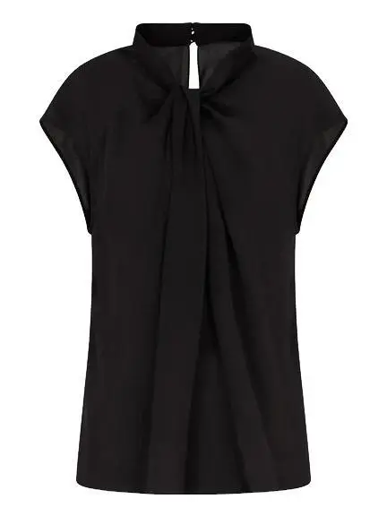 Giorgio Armani Washed Silk Double Georgette Blouse - Black