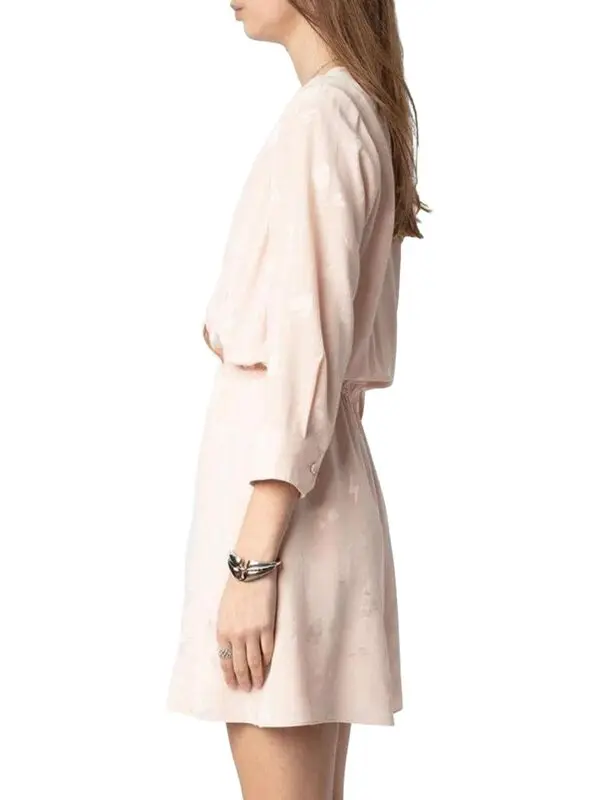 Zadig&Voltaire Rucas Flash Hearts Mini Dress - Pearly