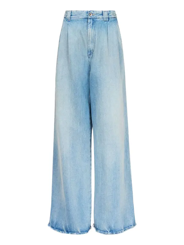 MAISON MARGIELA Cotton Wide-leg Jeans - Blue