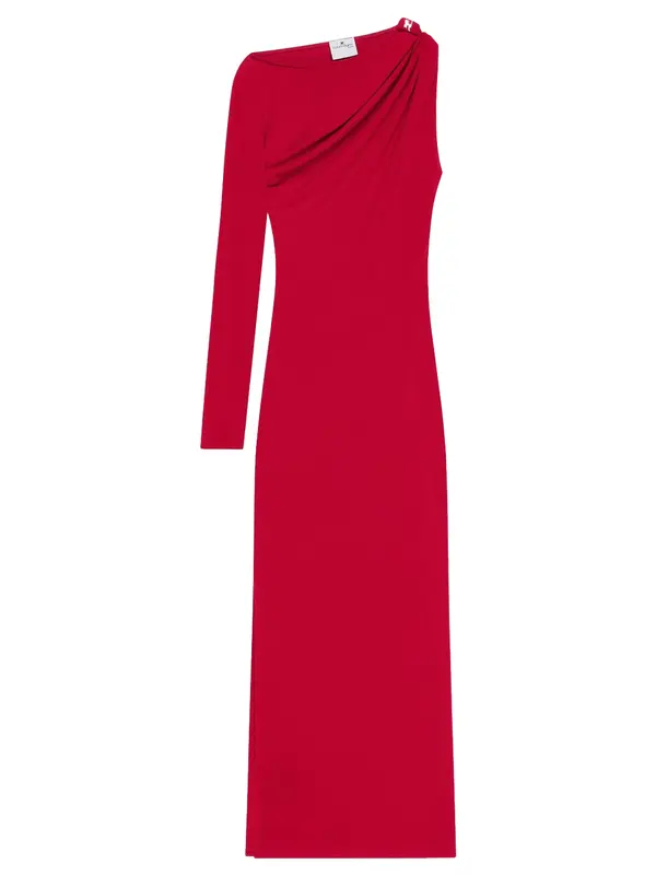COURREGES Asymmetric Midi Dress - Red