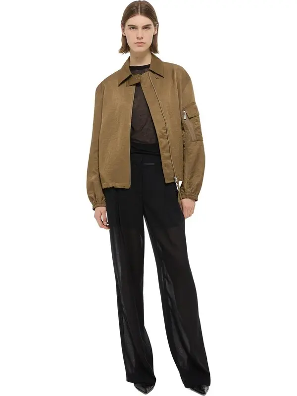 Helmut Lang Creased Ma1 Bomber - Cognac