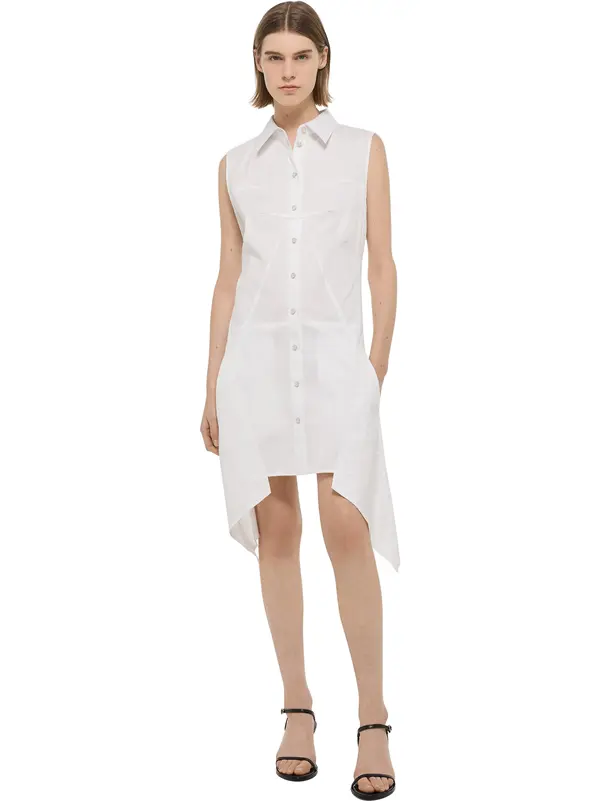 Helmut Lang Bustier Shirt Dress - White