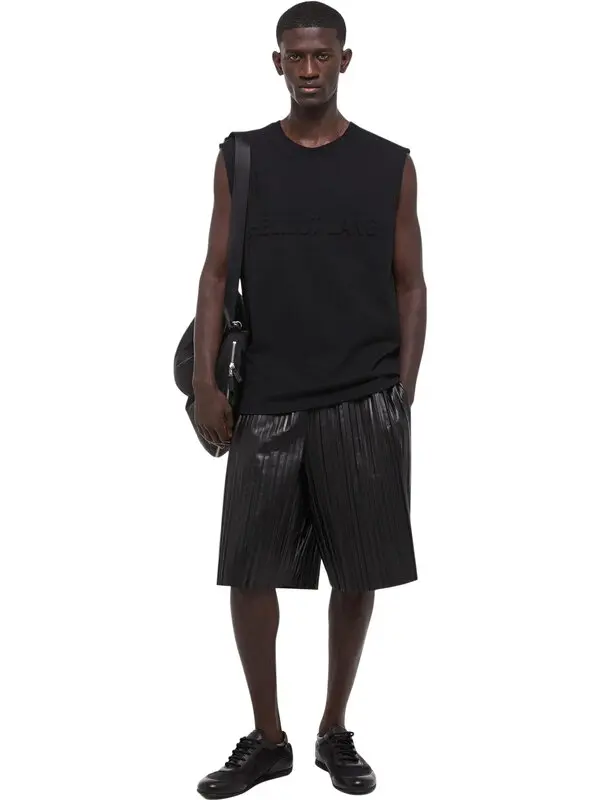 Helmut Lang Embossed Logo Tank - Black