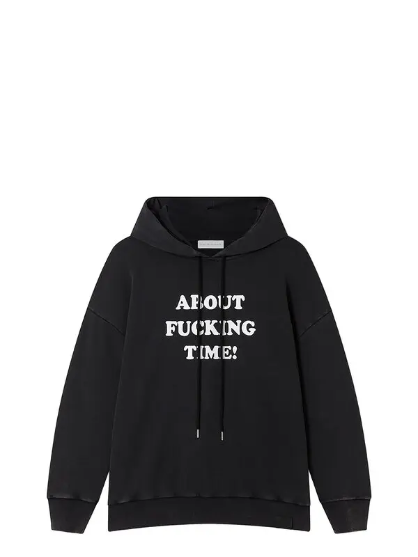 Stella McCartney About Fucking Time! Hoodie - Washed Black