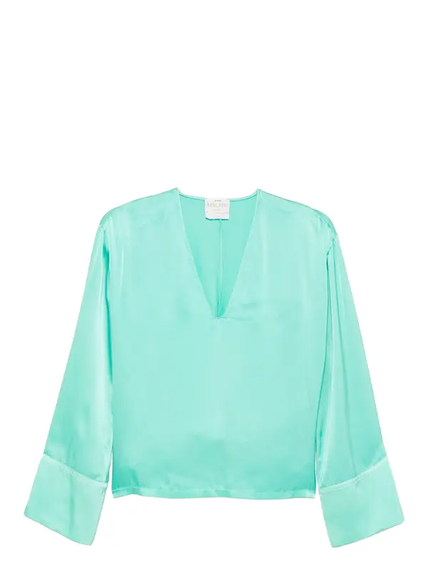 FORTE_FORTE Silk Blouse - Blue