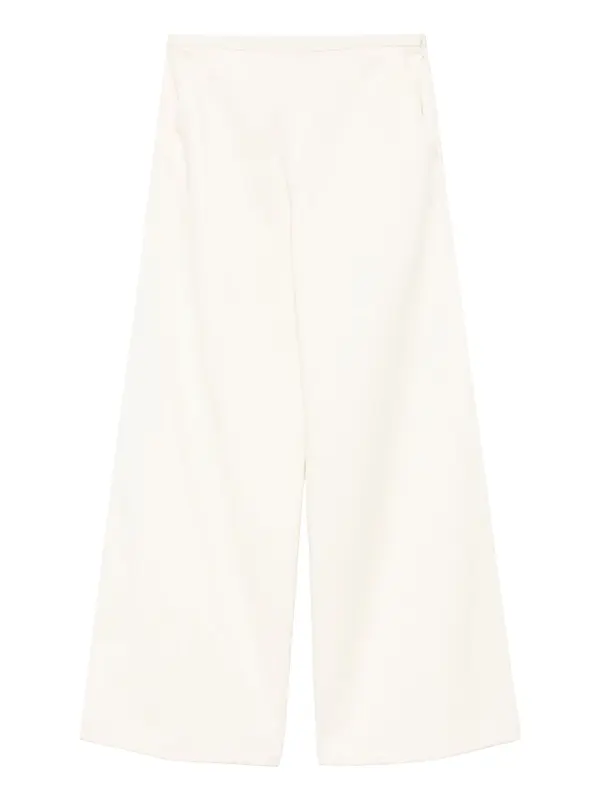 FORTE_FORTE Twill Straight-leg Trousers - Neutrals