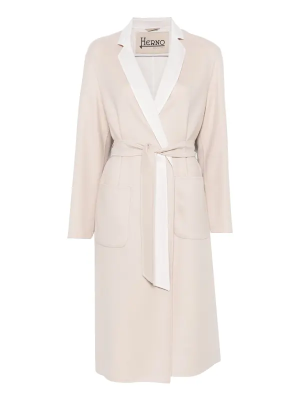Herno Belted Coat - Neutrals