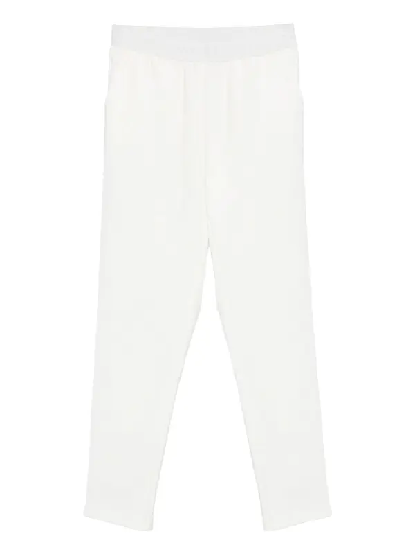 ERMANNO FIRENZE Logo Waistband Trousers - White