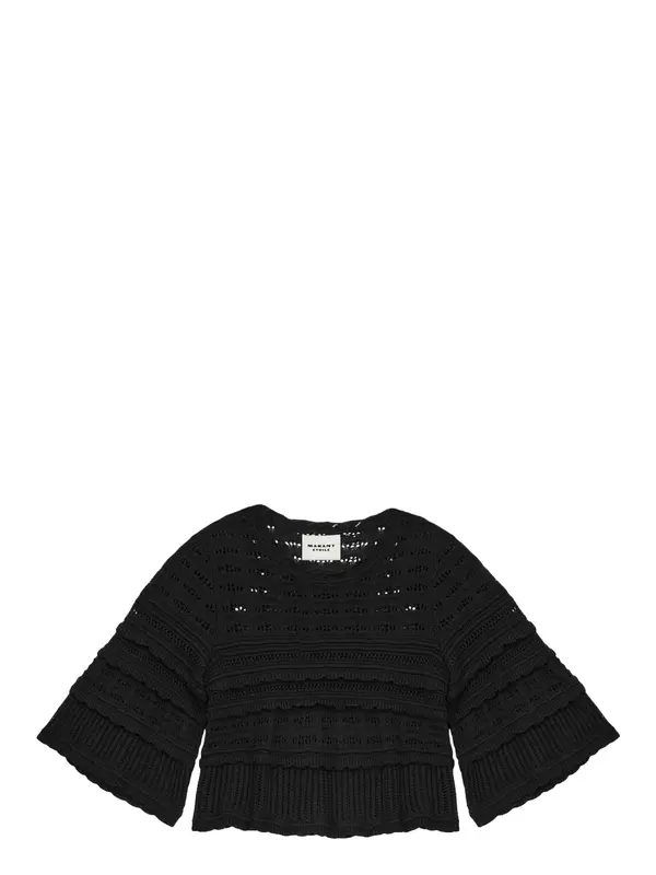 MARANT ETOILE Azelia Cropped Sweater - Black