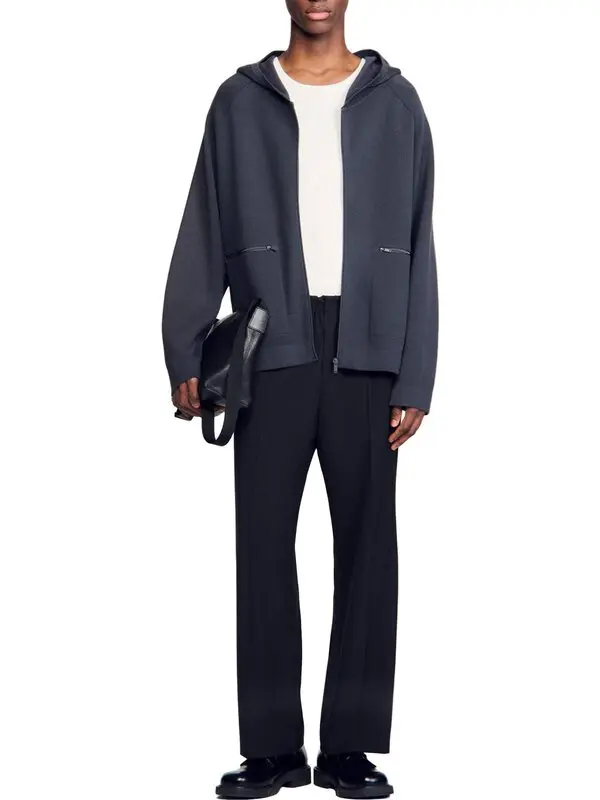 Sandro Milano Knit Hooded Cardigan - Fonte