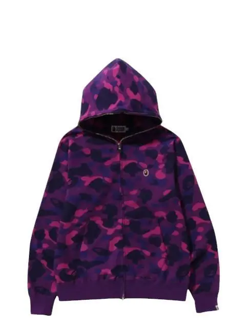 BAPE Camo Ape Head Full Zip Hoodie - Purple