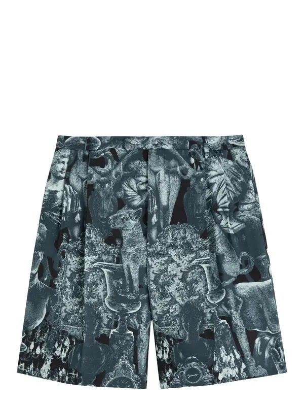 Givenchy Printed Silk-twill Shorts - Black