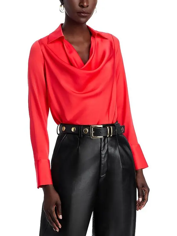 Elie Tahari The Ciaran Blouse - Hibiscus