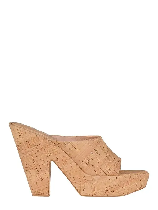 Jeffrey Campbell Enriched Wedge Platform Sandals - Cork