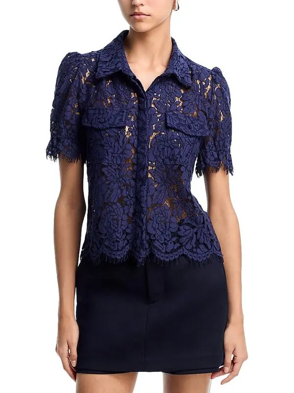 Generation Love Mina Lace Shirt - Dusk