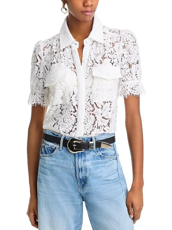 Generation Love Mina Lace Shirt - White