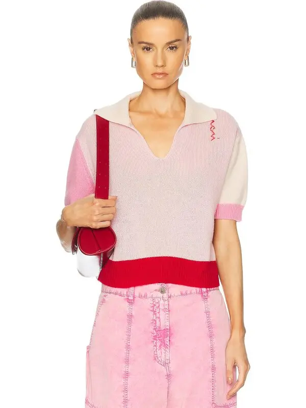 Marni Short Sleeve Sweater - Pink Gummy