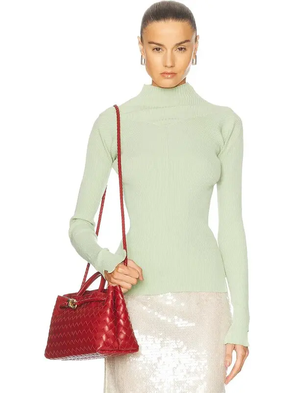 Victoria Beckham Long Sleeve Top - Jade
