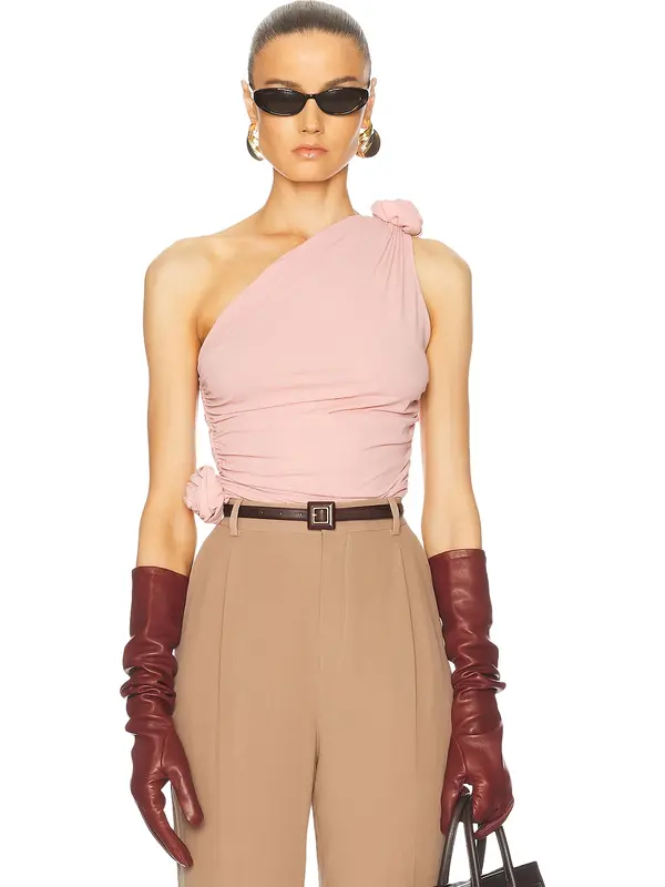Magda Butrym One Shoulder Top - Pink