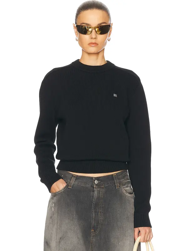 Acne Studios Kolos Crewneck Sweater - Black