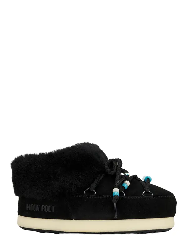 Moon Boot Evx Mule Suede Bead - Black & Black