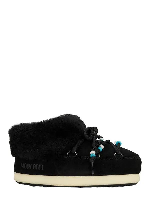 Moon Boot Evx Mule Suede Bead - Black & Black