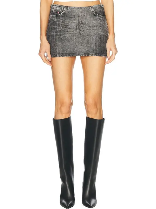 DIESEL® Low Rise Mini Skirt - Charcoal