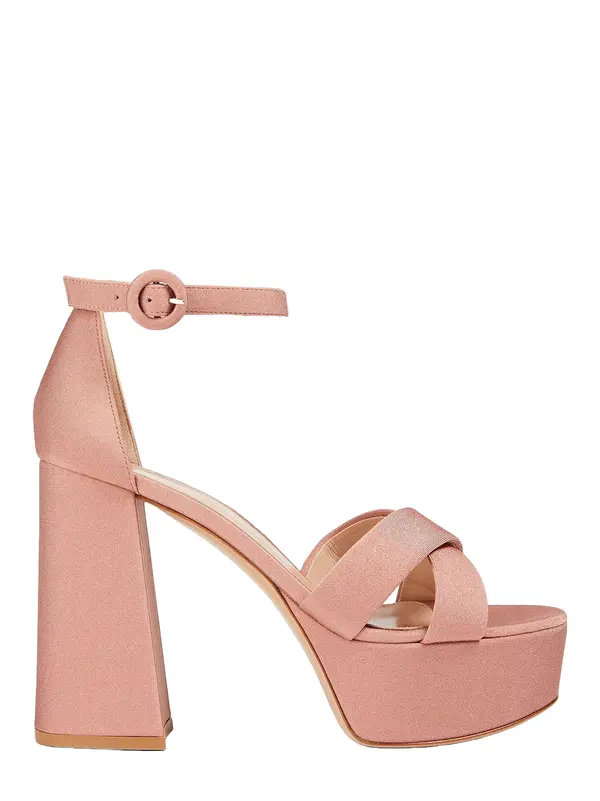 GIANVITO ROSSI Sheridan Platform Sandals - Antique Rose