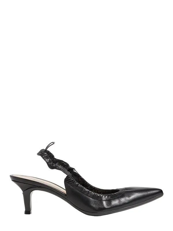 GIANVITO ROSSI Alina Leather Slingback Pumps - Black