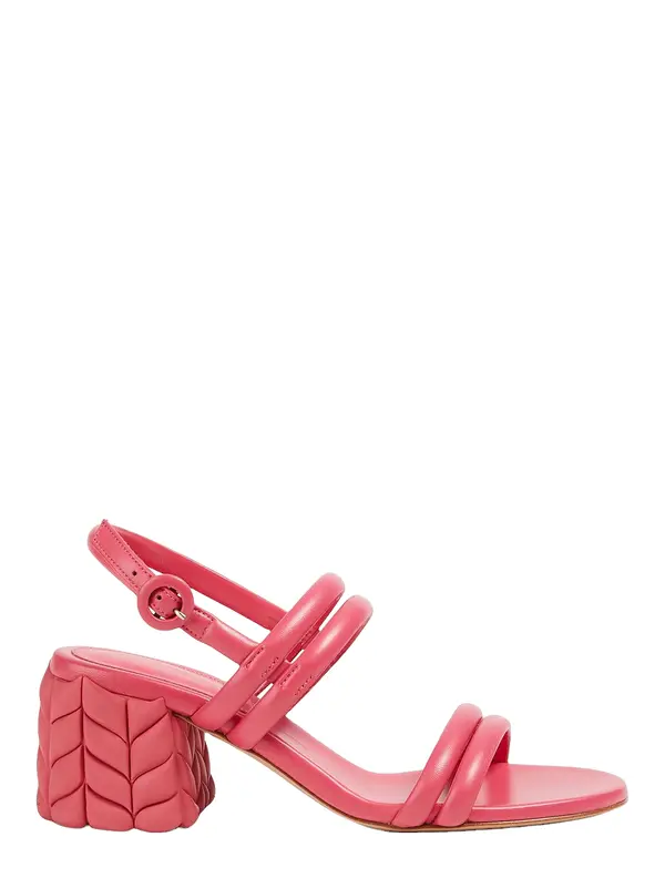 GIANVITO ROSSI Florea Leather Slingback Sandals - Pink