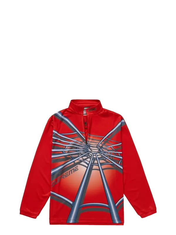 Supreme Spyder Web Half Zip Pullover - Red