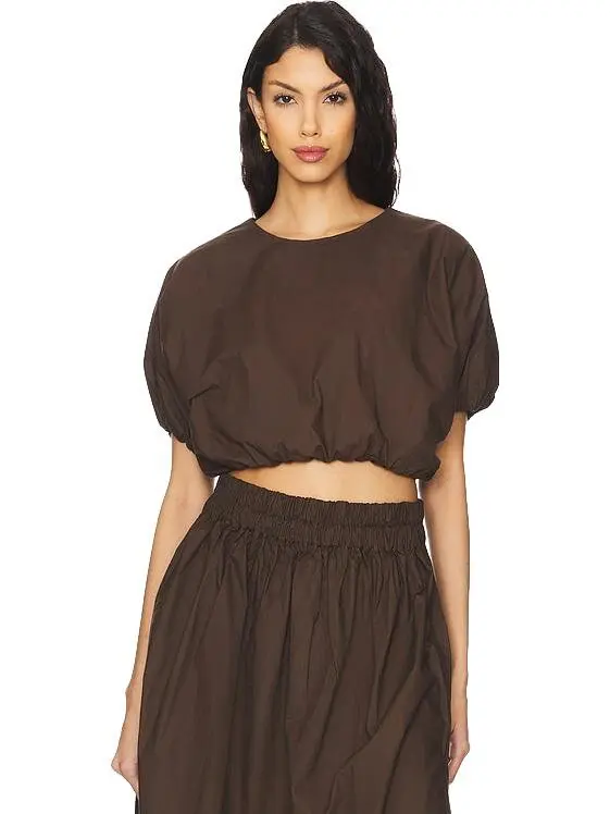 Mikoh Opihi Poplin Top - Brown