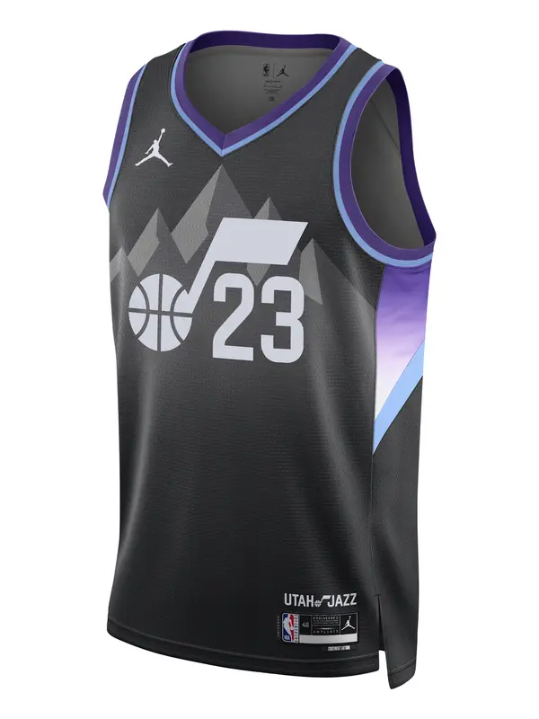 Nike Lauri Markkanen Utah Jazz 2024/25 Statement Edition Jordan Dri-fit Nba Swingman Jersey - Black